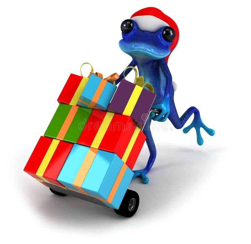 Blue frog stock illustration. Illustration of jump, amazonian - 19985823