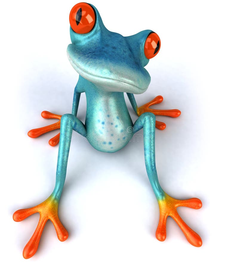 Blue frog stock illustration. Illustration of animal - 26340611