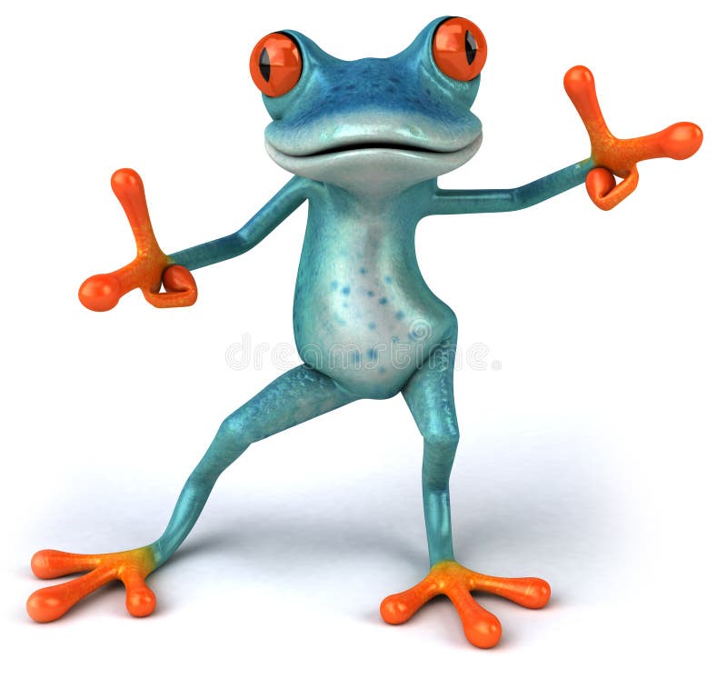 Blue frog stock illustration. Illustration of aqua, environment - 24725329