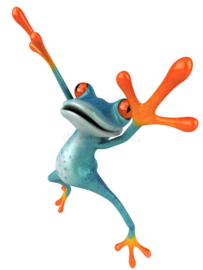 Blue frog stock illustration. Illustration of jump, sticky - 26340611