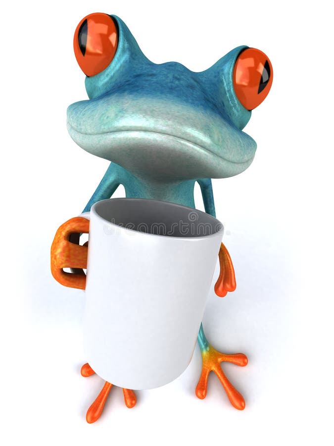 Blue frog stock illustration. Illustration of aqua, jump - 24351586