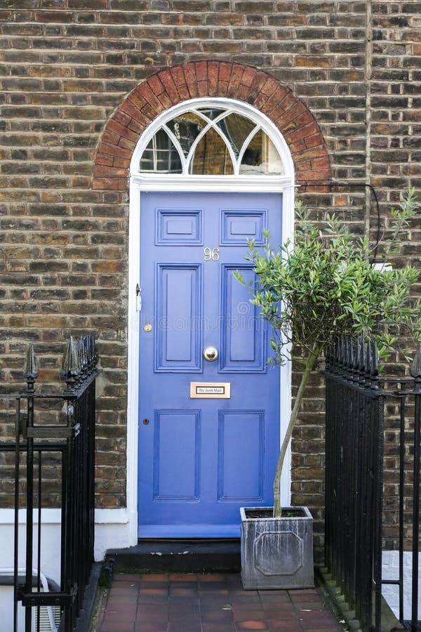 Blue front door stock image. Image of blue, entrance - 69527267
