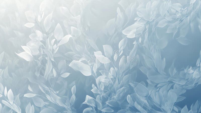 Blue Frost Leaves Texture Background Stock Illustration - Illustration ...