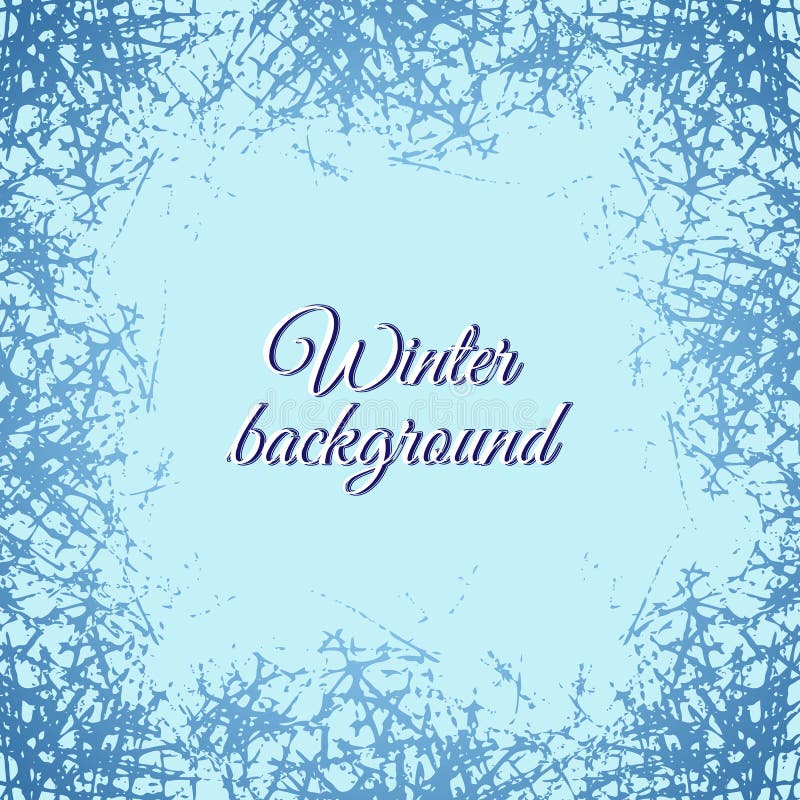 Blue Frosted Texture in Winter Window. Frost Pattern Background Stock ...