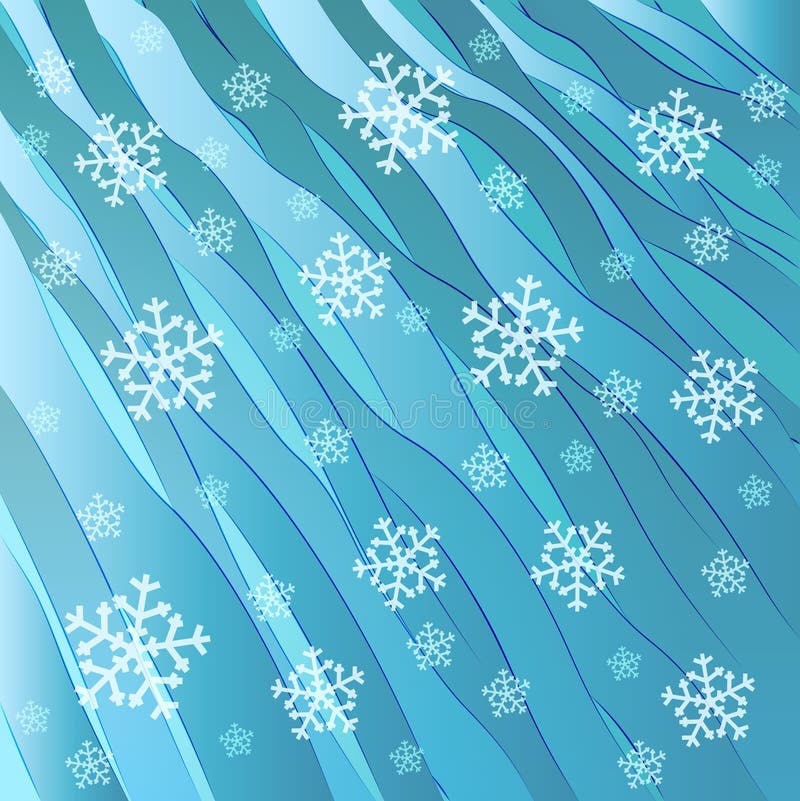 Gradient Blue Snow Falling Vector Pattern Stock Vector - Illustration ...