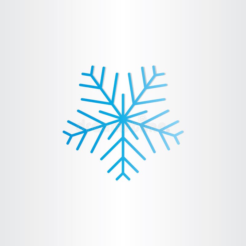 Blue frozen snowflake icon stock vector. Illustration of snowflake ...