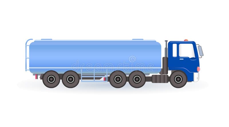 Blue fuel tanker. stock illustration. Illustration of cartoon - 98622879