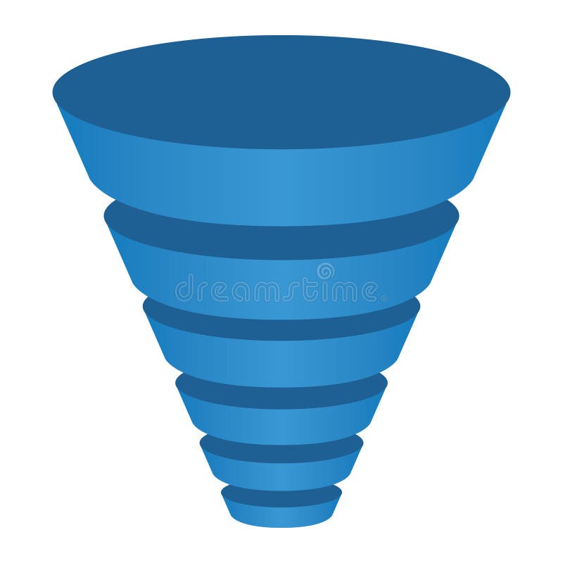 Blue funnel graphic stock vector. Illustration of cone - 300489136