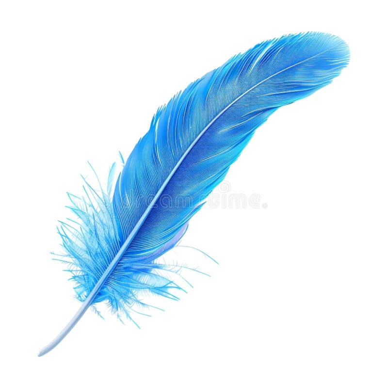 Blue Fur Leaf on Transparent Background - Ai Generated Stock ...