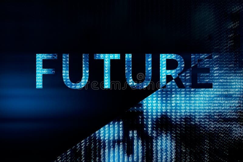 Blue future background stock illustration. Illustration of global ...