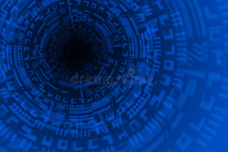 Blue Future Technology Background Stock Vector - Illustration of ...