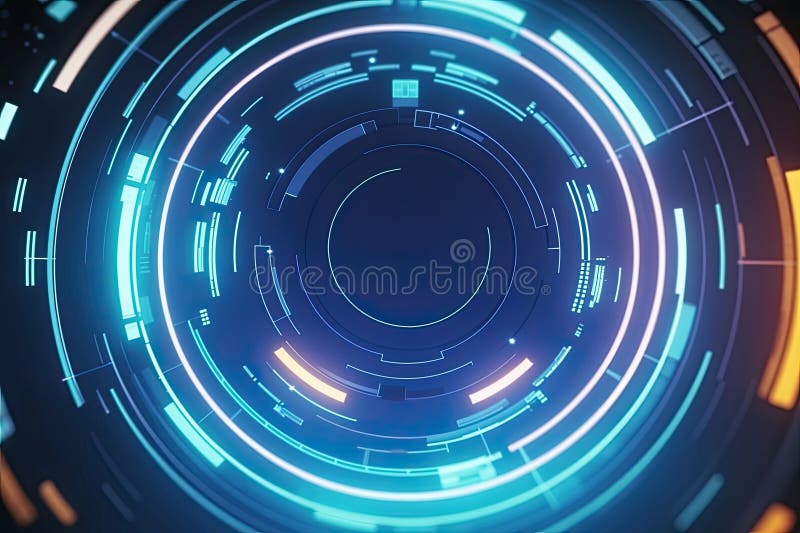Blue Futuristic Abstract Background Stock Illustration - Illustration ...