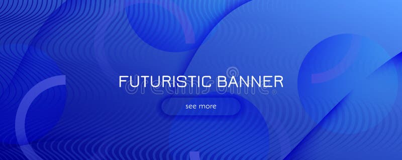 Blue Futuristic Abstract. Minimal Flyer. 3d Stock Vector - Illustration ...