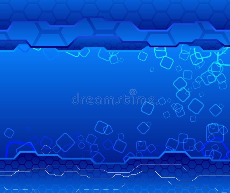 Blue Futuristic Banner Template Stock Vector - Illustration of idea ...