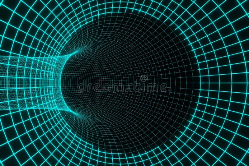 Blue Futuristic Digital Technologic Tunnel Background Animation Stock ...