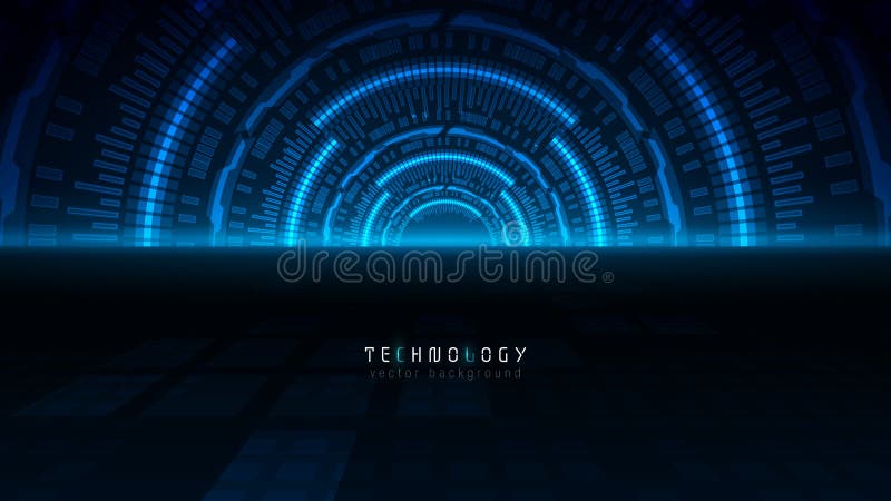 Blue Futuristic Interface Technology Abstract Vector Background,copy ...