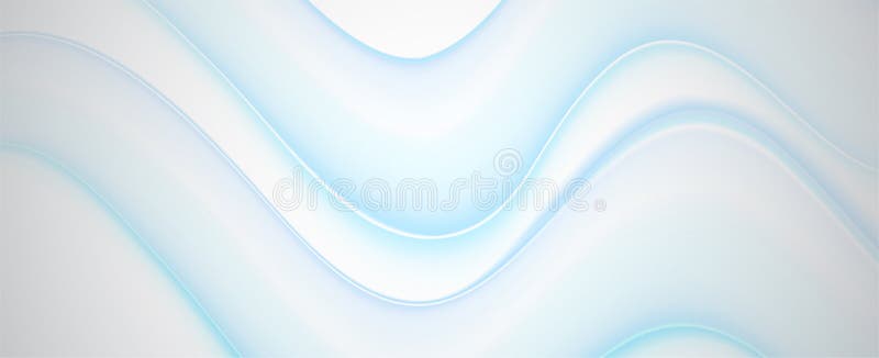 Blue Futuristic Soft Gradient Waves. Air Flow. Fresh Aroma. Curved ...