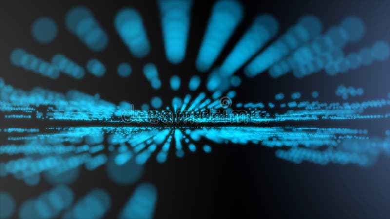 Blue Futuristic Stream Data Communication Flying into Digital ...