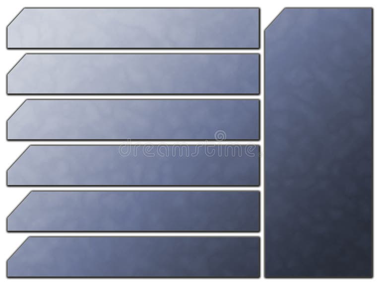 Blue Futuristic Website Navigation Stone Buttons Stock Illustration ...