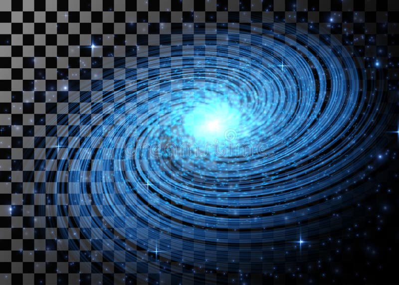 Blue Galaxy. Cosmic Vector Illustration. Stock Vector - Illustration of ...