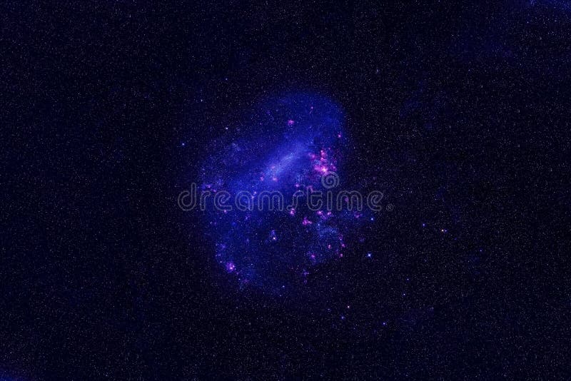 Blue Galaxy in Deep Space. Elements of this Image Furnished by NASA ...