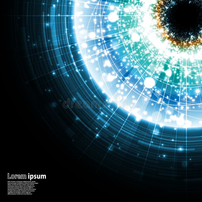 Blue Galaxy Explosion on Black Background Stock Vector - Illustration ...