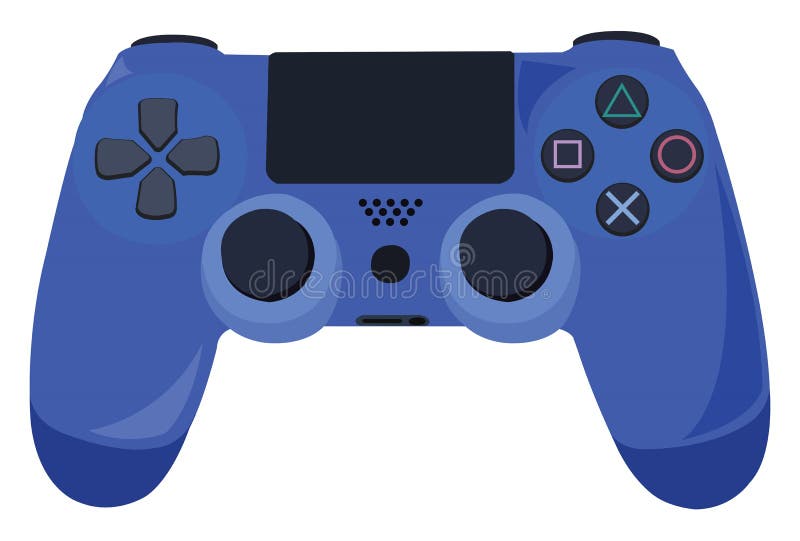 Old Blue Gaming Console, Icon Stock Vector - Illustration of arcade ...