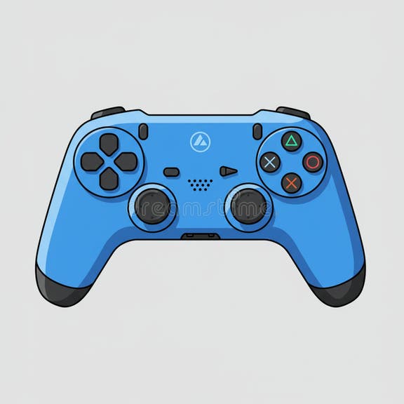 A Blue Game Controller with a Modern Design, Featuring Dual Analog ...