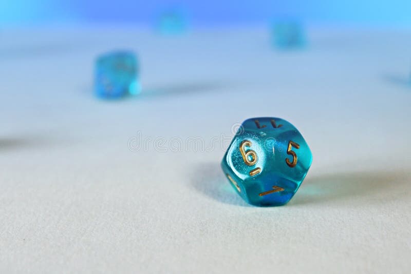 Blue game dice d12 stock image. Image of fortune, odds - 92937417