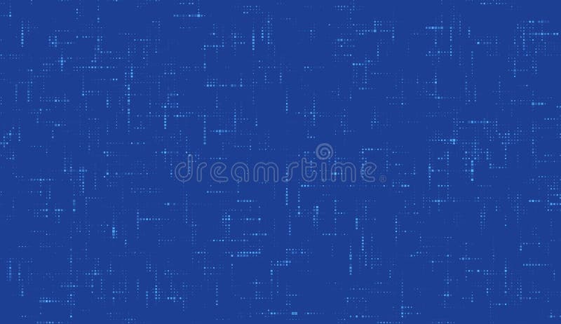 Blue Game Glitch Background, Vector Pattern Disrupted Lines, Dots and ...