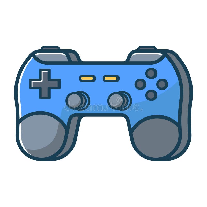 Blue game joystick. stock vector. Illustration of playstation - 217686113