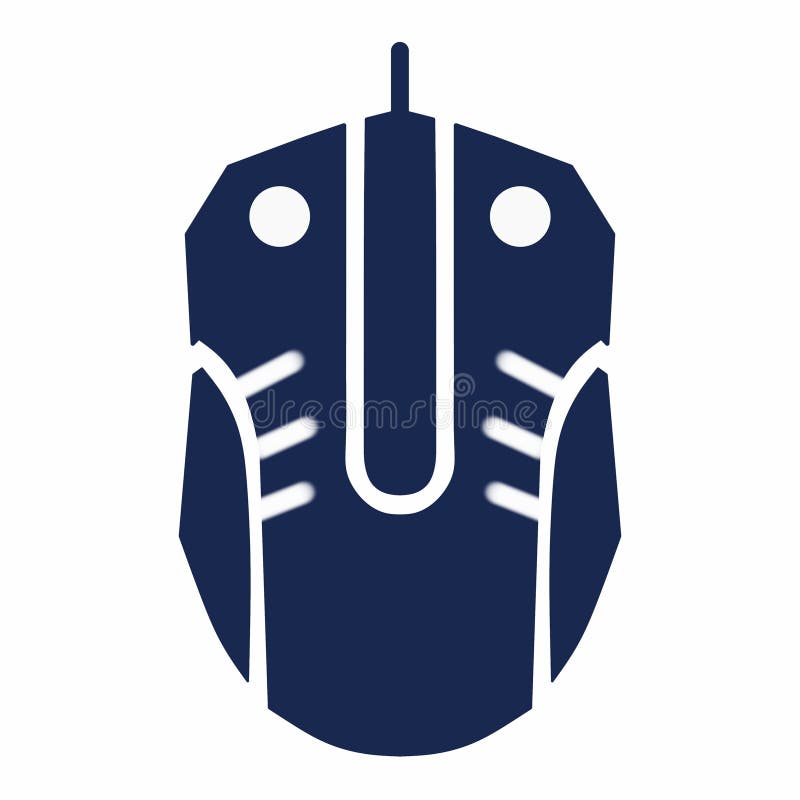 Blue gaming mouse icon stock illustration. Illustration of design ...