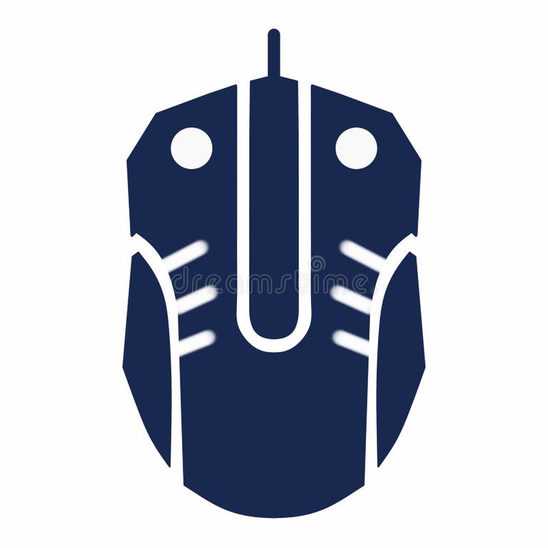 Blue gaming mouse icon stock illustration. Illustration of design ...
