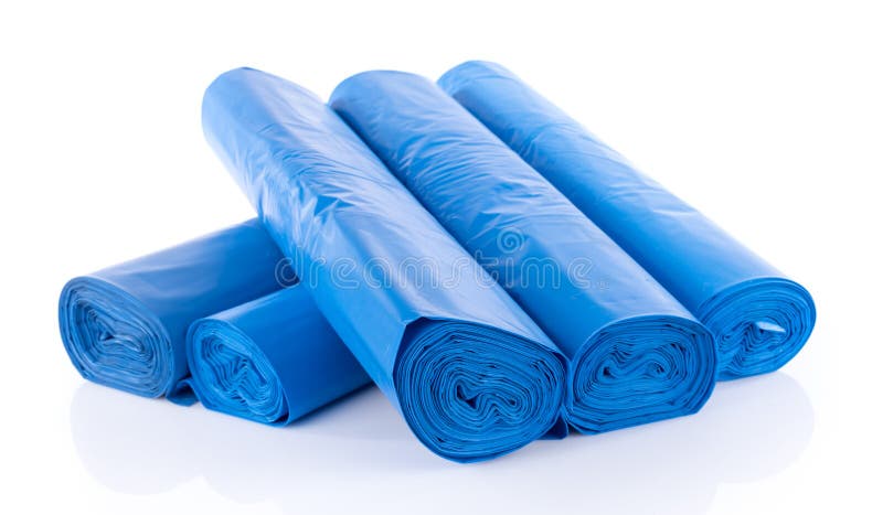 Blue garbage bags stock photo. Image of blue, ecology - 58838880