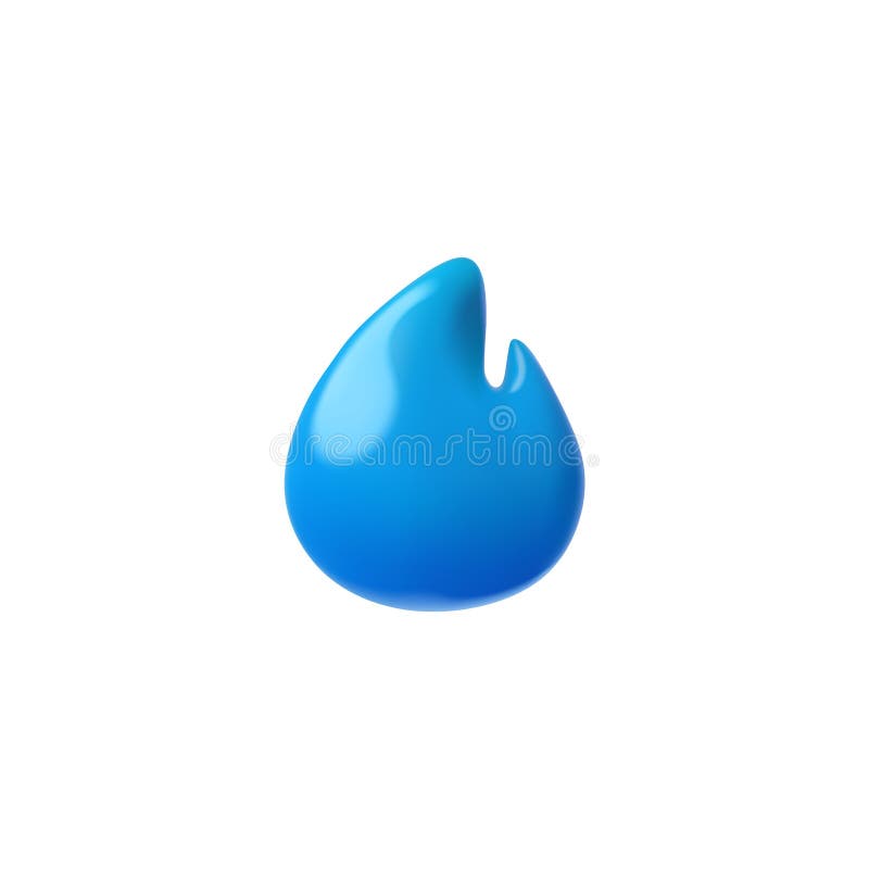 Blue Gas or Fire Flame 3D Plastic Icon, Burning Bonfire, Vector ...