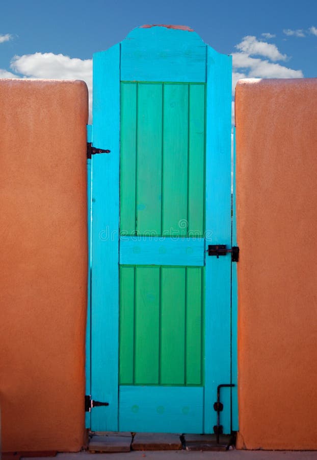 Blue Gate stock image. Image of gates, door, newmexico - 1839801
