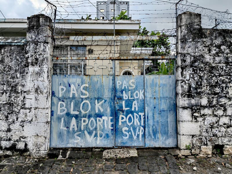 Blue Gate in the Capital of Mauritius Port Louis. Editorial Photography ...