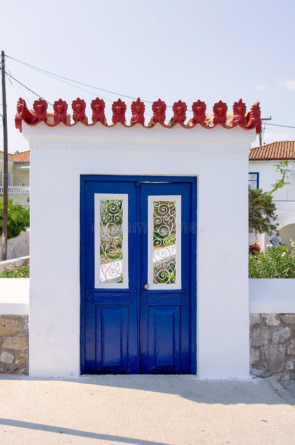 Blue gate stock photo. Image of design, house, aged, mediterranean ...