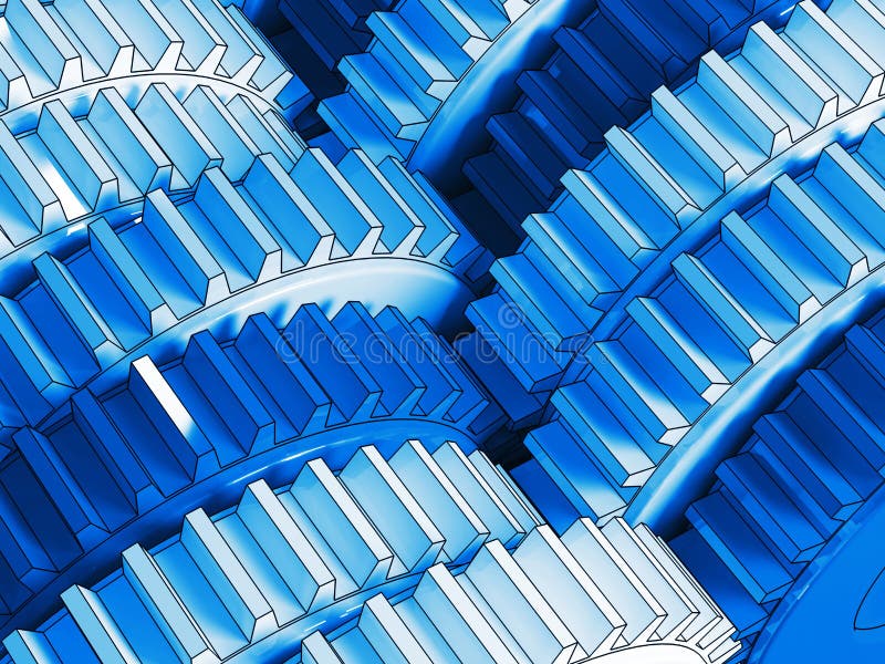Blue gear background stock illustration. Illustration of engineering ...