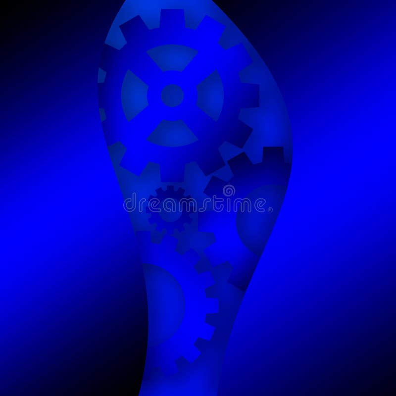 Blue Gear Background stock illustration. Illustration of machine - 69800029
