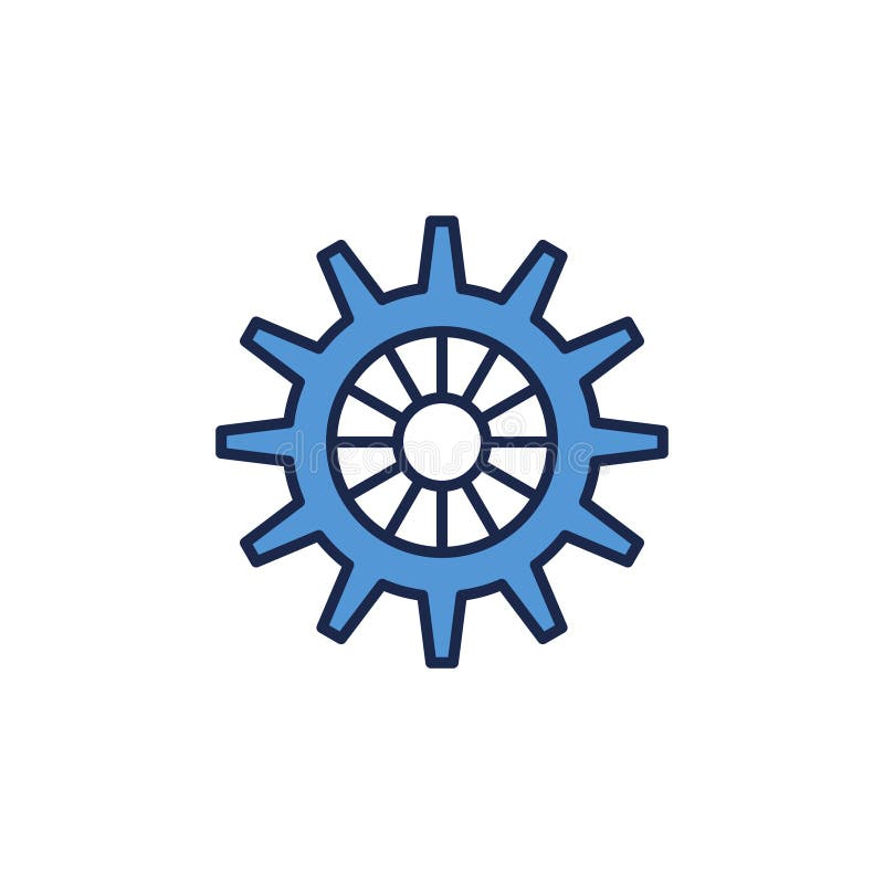 Blue Gear or Cog Wheel Concept Icon Stock Vector - Illustration of ...