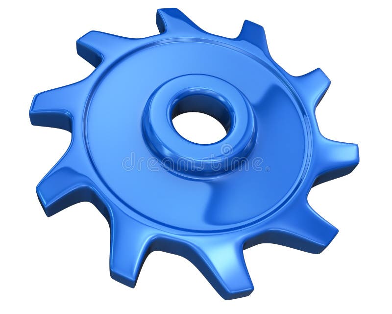 Blue gear icon stock illustration. Illustration of abstract - 51250466