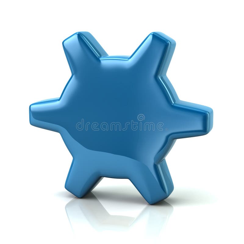 Blue Gear Settings Icon 3d Illustration Stock Illustration ...
