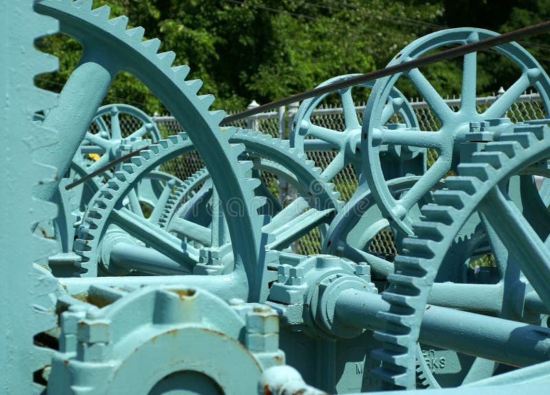 Blue Gears stock image. Image of engine, power, teeth, steam - 500071
