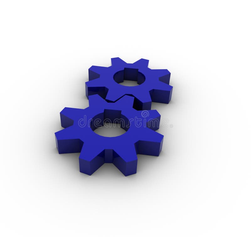 Blue gears stock vector. Illustration of device, clock - 6186524