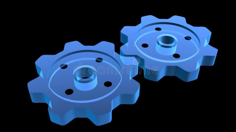 Blue gears stock video. Video of gears, gearbox, isolated - 142627611