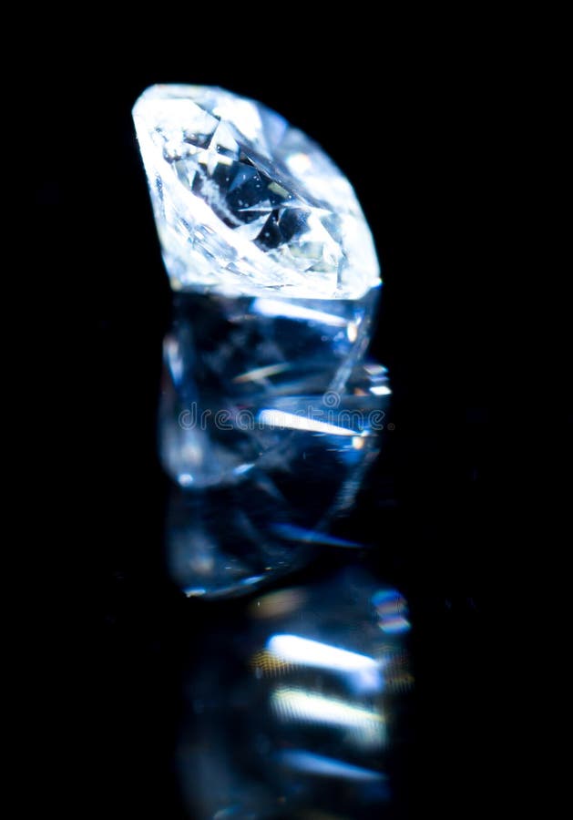 A Blue Gem on a Black Background Stock Photo - Image of color, mineral ...