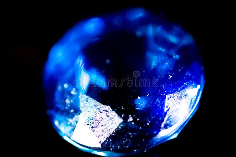 A Blue Gem on a Black Background Stock Image - Image of beautiful ...