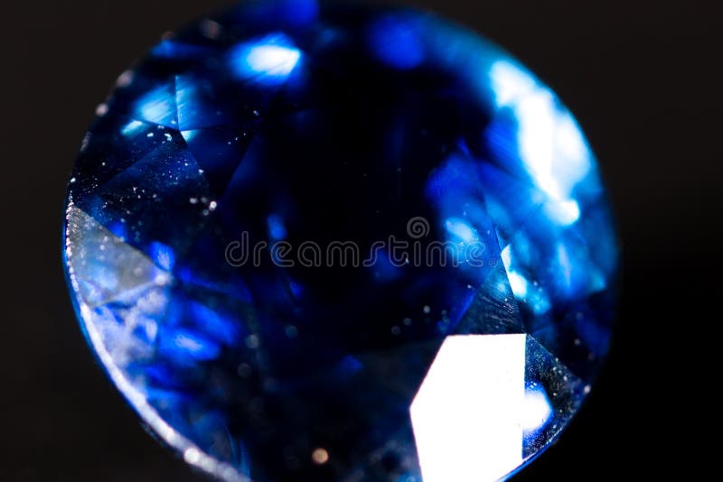A Blue Gem on a Black Background Stock Image - Image of blue, clear ...