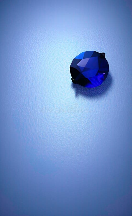 Blue Gem Diamond Rock on a Blue Background Stock Photo - Image of ...